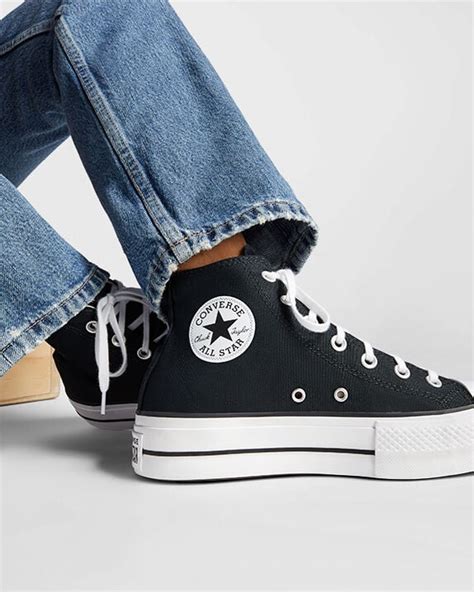 Baskets Et Chaussures Noires à Plateforme〡converse Fr