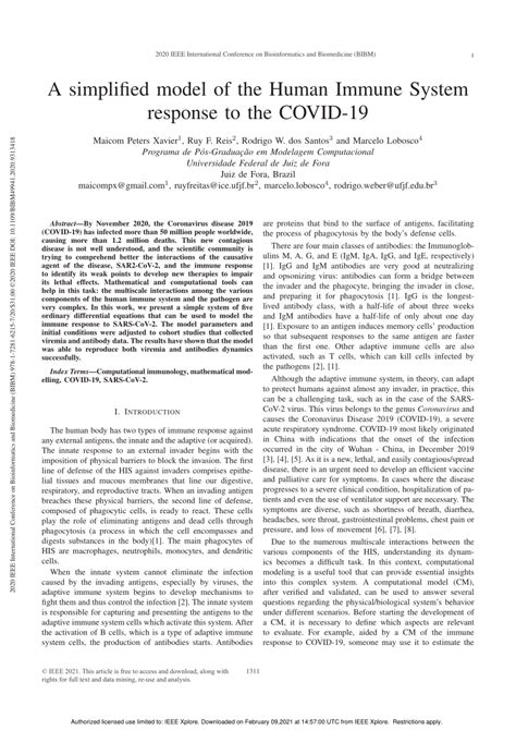 pdf on the use of gillespie stochastic simulation algorithm in a model of the human immune
