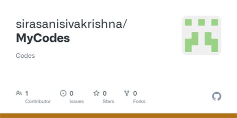 Github Sirasanisivakrishna Mycodes Codes