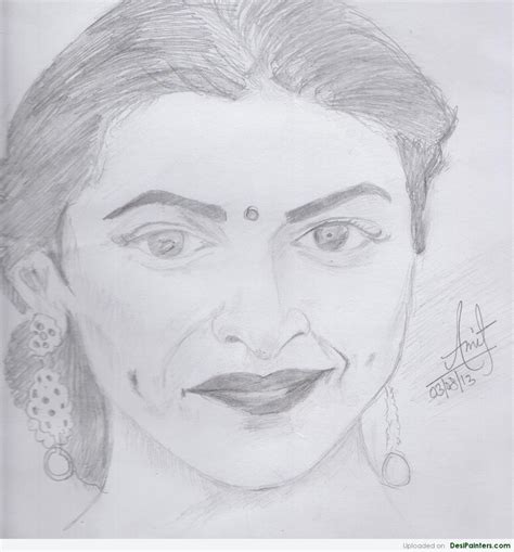Pencil Sketch Of Deepika Padukone