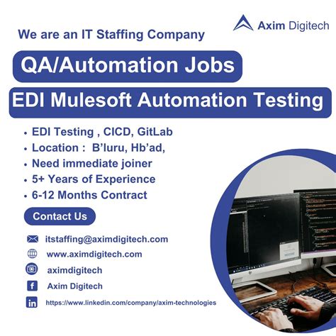 Qa Automationtester Editesting Cicd Axim Digitech