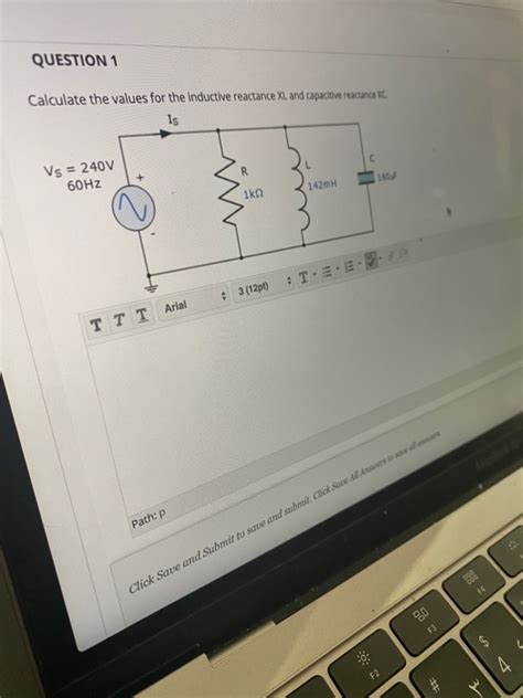 Solved Question 1 Calculate The Values For The Inductive