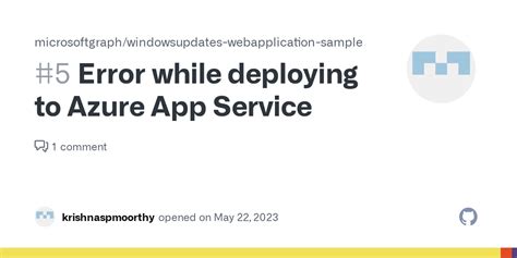 Error While Deploying To Azure App Service Issue 5 Microsoftgraph