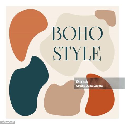 손으로 그린 유기농 보호 모양 현대 추상 벽 예술 벡터 배경 벽 액자 인쇄 포스터 배너 표지 벽지 미드센추리 스타일에 대한 스톡 벡터 아트 및 기타 이미지 Istock