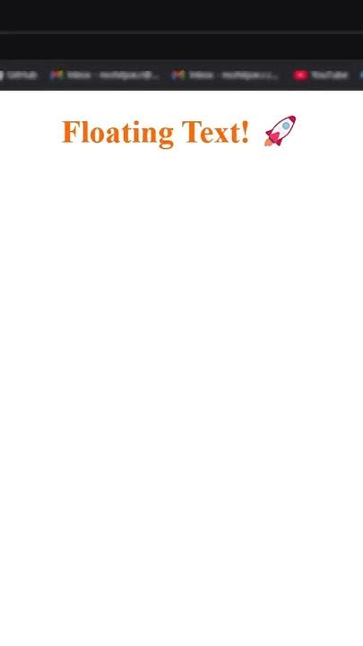 Floating Text Effect With Css Keyframes Youtube