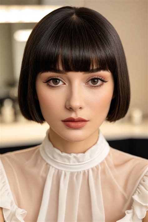 27 Bob Hairstyles With Fringe To Suit Every Look Polished Bob With