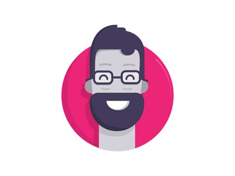 Flat Geek Avatar By Mostafa Hisham On Dribbble