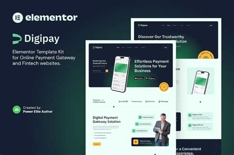 Digipay Online Payment Gateway And Fintech Elementor Template Kit