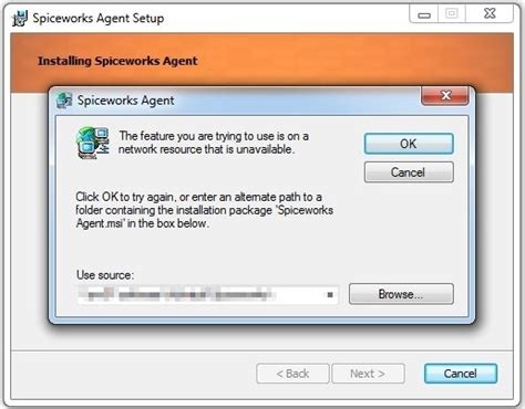 Installation Problems Spice Works Agent Spiceworks Support