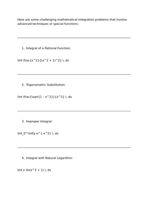Integration Mathematics Pdf Teaching Methods And Materials Science