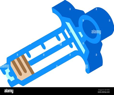 Syringe For Cardiac Injection Cardiology Isometric Icon Vector Illustration Stock Vector Image
