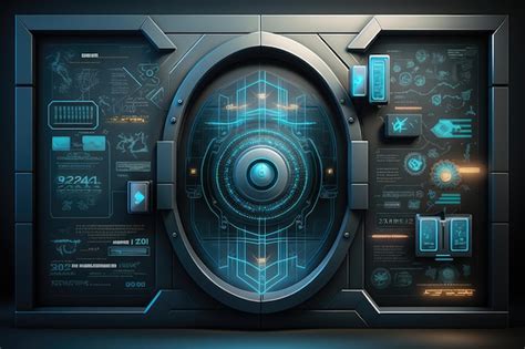 Premium Photo Biometric Fortress Hightech Security System With