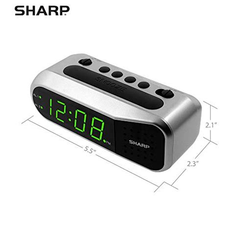 SHARP Digital Alarm Clock Ascending Alarm Begins Faintly And Grows Increasing Louder Gentle