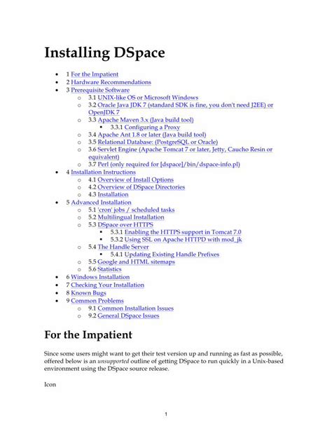 Pdf Installingdspace Dokumentips