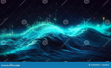 Virtual Network Of The Artificial Intelligence Learning Algorithm Stock Illustration