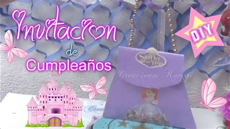 Invitacion De Cumpleaños De La Princesa Sofia Youtube