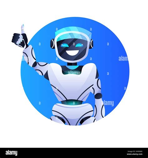 Robot Chatbot Assistant Modern Robotic Character Artificial Intelligence Concept Portrait Stock