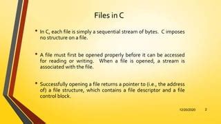 File Management In C PPTX