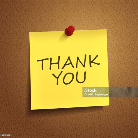 Thank You Words On Postit Stock Illustration Download Image Now