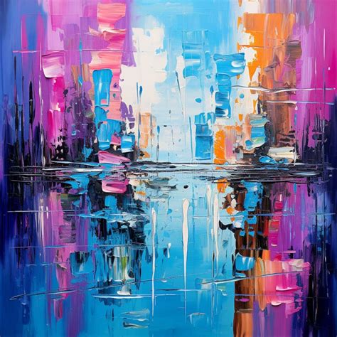 Reflective Harmony Abstract Reflections Merging In Perfect Balance