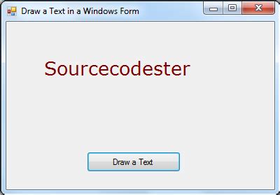 Draw A Text In A Windows Form In VB NET SourceCodester