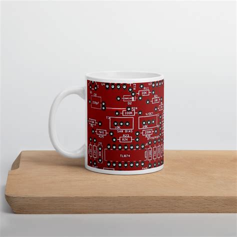 a red pcb mug for engineers scientists and technology enthusiasts etsy