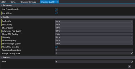 Low Shadow Map Resolution And Missing Resolution Value In Graphics Settings · Issue 1098