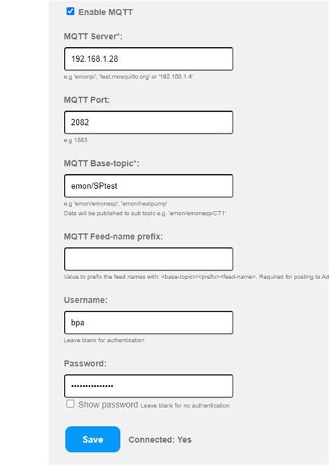 emonesp custom mqtt port emonesp openenergymonitor community