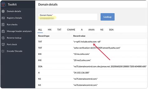 adding spf and dkim records to dns settings zoho recruit