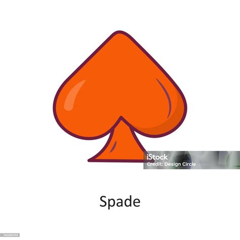 스페이드 벡터는 윤곽선 아이콘 디자인 일러스트레이션을 채웠습니다 흰색 배경 Eps 10 파일에 게임 기호 도박에 대한 스톡 벡터