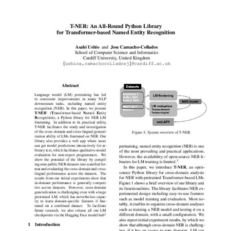 T Ner An All Round Python Library For Transformer Based Named Entity