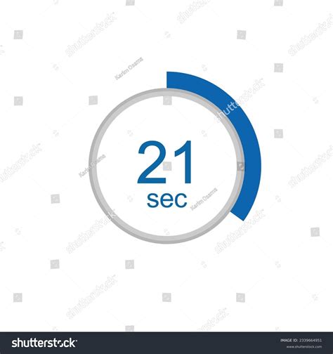 21 Seconds Timer Clock 21 Sec Stock Vector Royalty Free 2339664951 Shutterstock