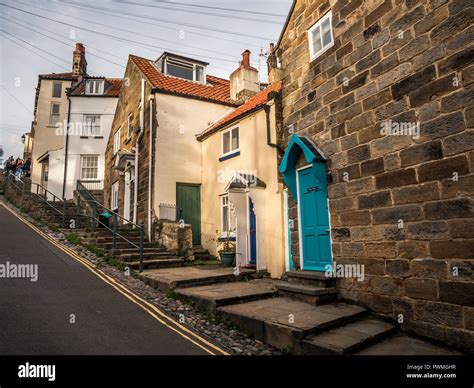 Robin Hood Bay Village Street Scenes Stock Photo Alamy