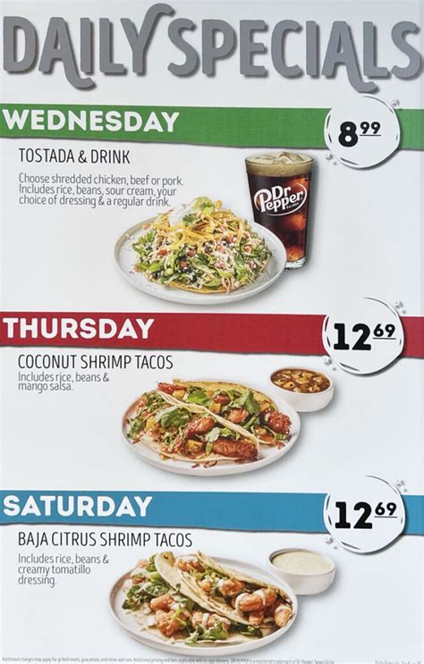 Cafe Rio Menu Slc Menu