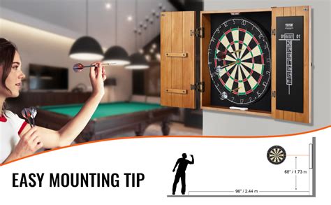 VEVOR Solid Wood Dartboard Cabine Official Size Dartboard Not Included VEVOR US