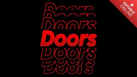 Doors Modern Stroke Text Effect Generator