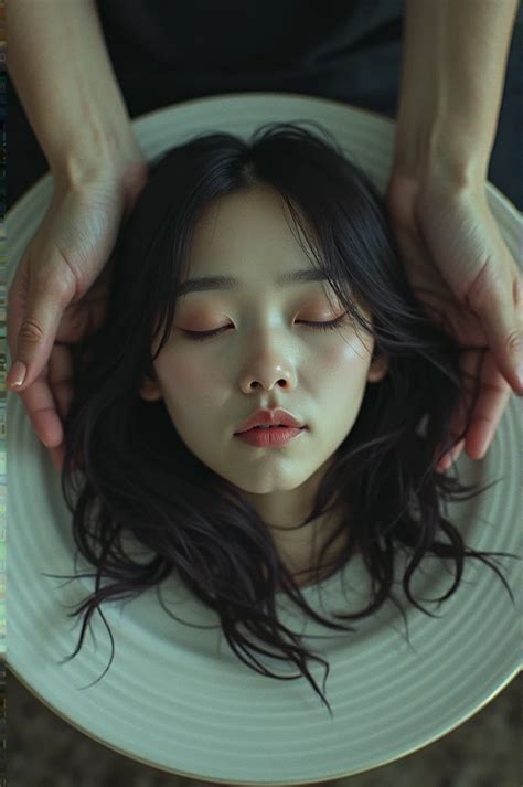 Photo Of Pretty 18 Year Old Japanese Womans Disembodied Head On Top Of