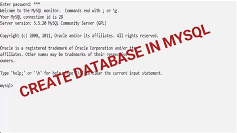 create database in mysql beginners commands in mysql 1 youtube