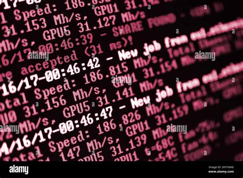 Macro Snapshot Of The Program Interface For Crypto Currency Mining On
