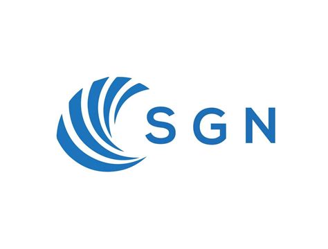 Sgn Letter Logo Design On White Background Sgn Creative Circle Letter