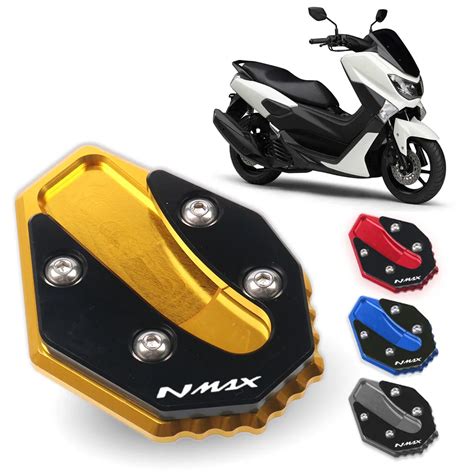 Motorcycle Cnc Kickstand Sidestand Stand Extension Enlarger Pad For