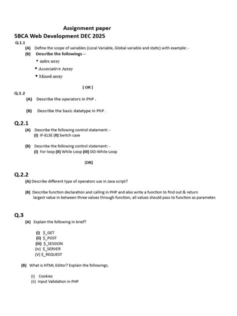 Web Development Assignment Guide 2025 Pdf