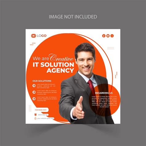 비즈니스 소셜 미디어 포스트 디자인과 디지털 마케팅 디자인 프리미엄 벡터