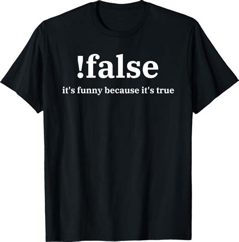 False Pun Funny Computer Science Programmer And Coding T Shirt