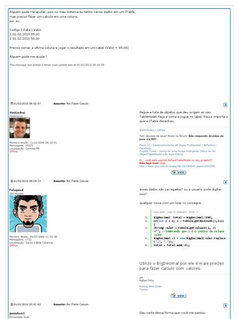 Calculando Dados Da Jtable Pdf Computação E Tecnologia Da