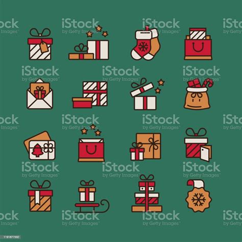 기프트 박스 세트 아이콘 가격에 대한 스톡 벡터 아트 및 기타 이미지 가격 공휴일 구매 Istock