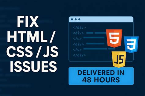 Fix Html Css And Javascript Issues By Varsha0226 Fiverr