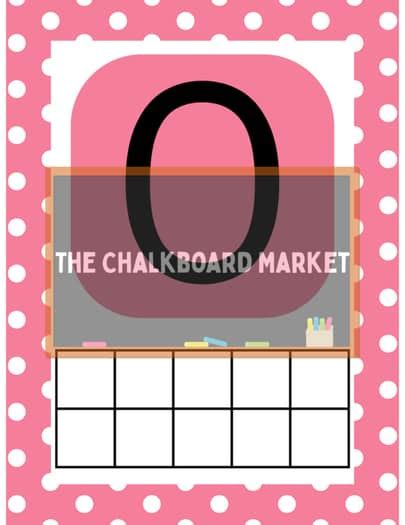 Tens Frame Numbers Poster By The Chalkboard Market Tpt