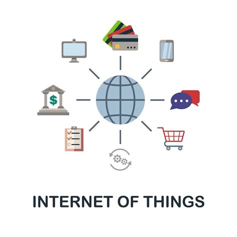 Premium Vector Internet Of Things Flat Icon Color Simple Element From