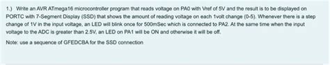 solved 1 write an avr atmega16 microcontroller program